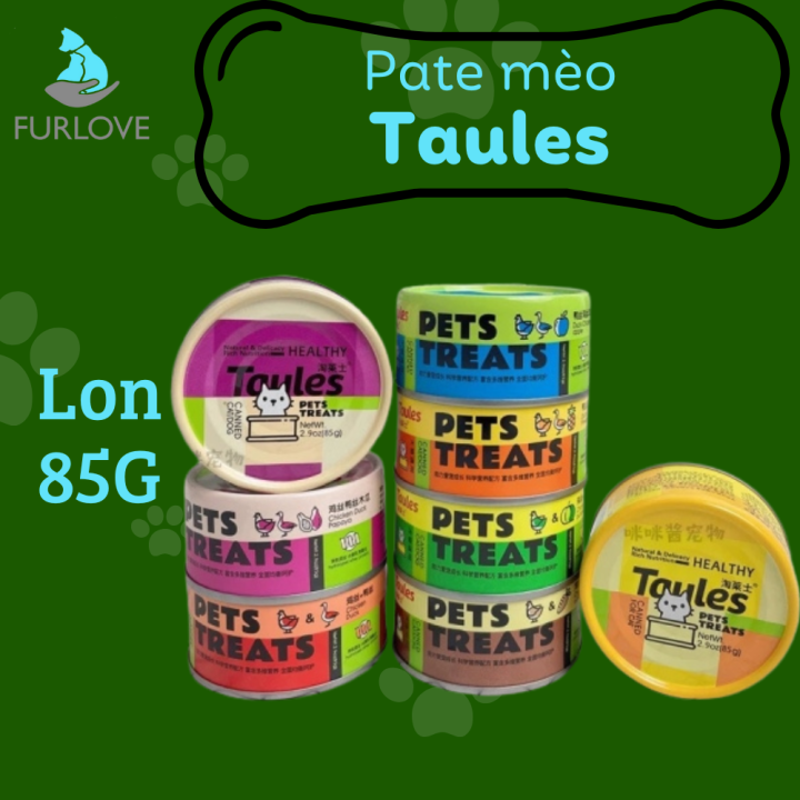 [combo 8 lon - 16 lon] Pate Taules Lon 85g 8 Vị Mix Rau Củ Quả Cho Mèo ...