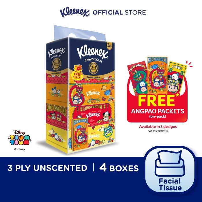 Kleenex Facial Tissue Box CNY Design - 3PLY (90s x 5)☟ | Lazada