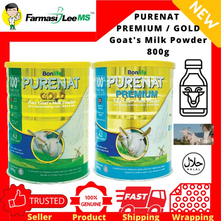Bonlife PURENAT Premium Goat / PURENAT GOLD Milk Powder 800g (Exp 04/ ...