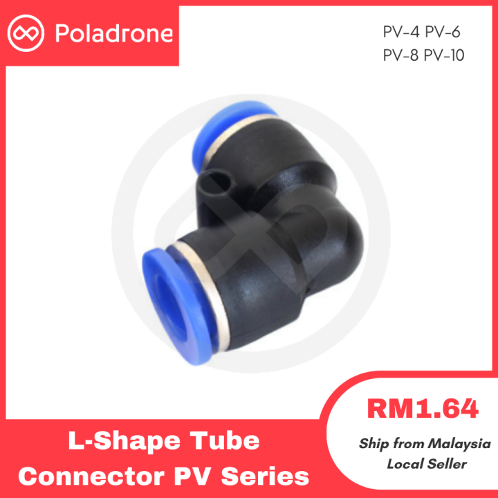 Pneumatic Fitting Air Hose Tube Quick Release Connector (PV Series) L ...