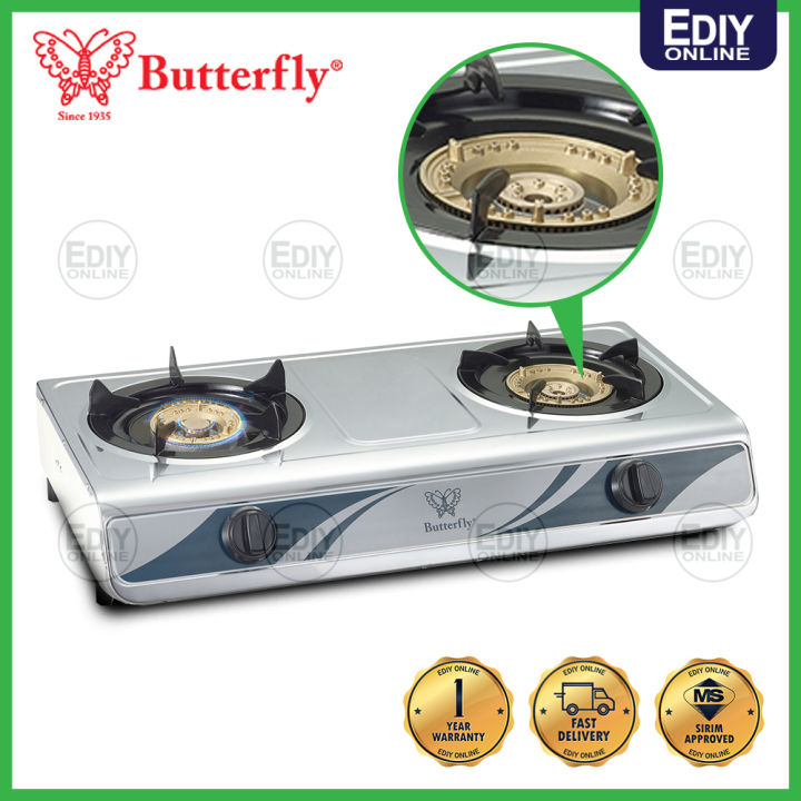 Butterfly BGC-868/343 Gas Cooker Stove 2 Burner Dapur Gas Masak 煤气灶 ...