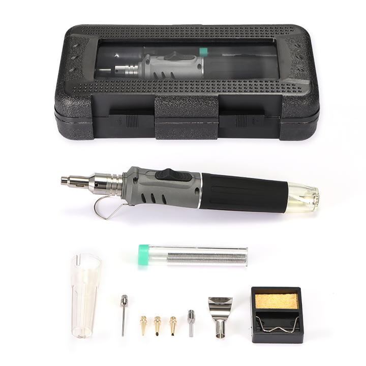 HS-1115K 10 in 1 Cordless Butane Gas Soldering Iron Pen Kit ...