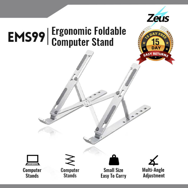 Zeus Laptop Stand For Macbook Folding Adjustable Aluminum Computer Pc ...