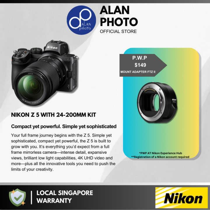 Nikon Z5 Z 5 mirrorless camera body & with 24-50mm & 24-70mm & 24-200mm | Nikon Singapore ...