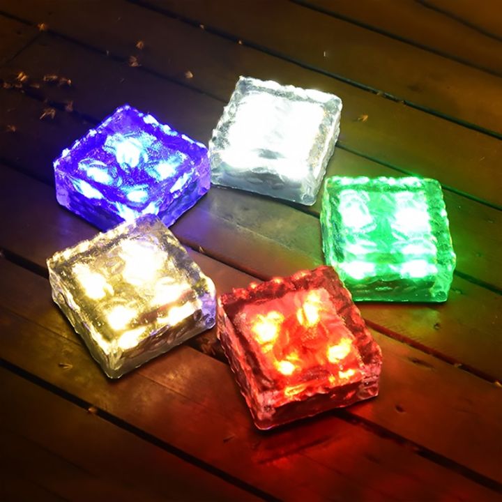 Brighten Up Lighting Directional Solar LED Ice Brick Light Water Proof ...