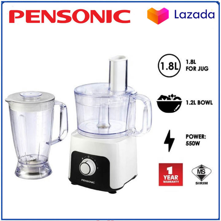 FOOD PROCESSOR + BLENDER + JUICER PENSONIC PBI 5001 6 in 1 | Lazada ...