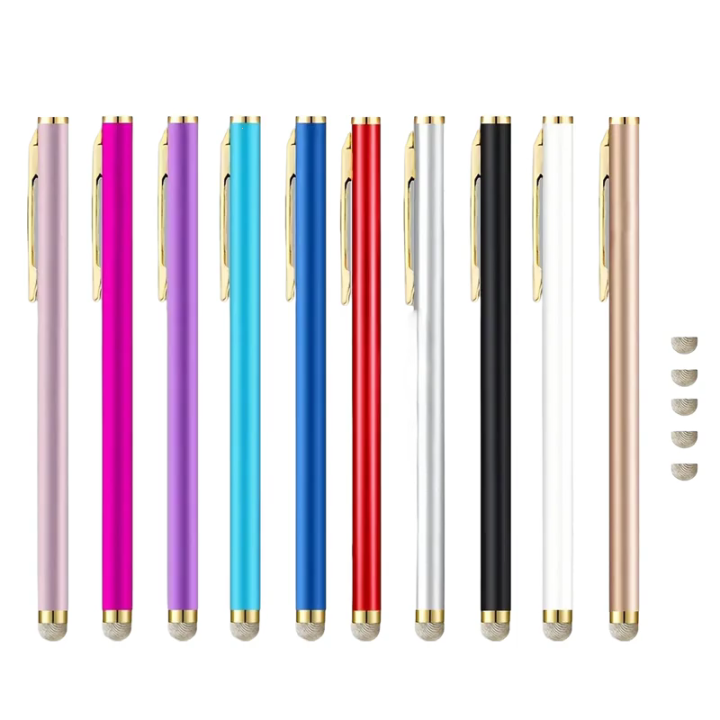 Gold Clip Styluses Pen Replaceable Conductive Head Touchscreens Devices ...