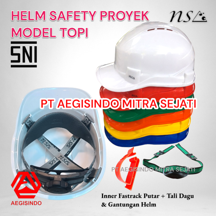 Helm Safety Proyek NSA Fastrack Model TOPI SNI Vented D-811 | Lazada ...