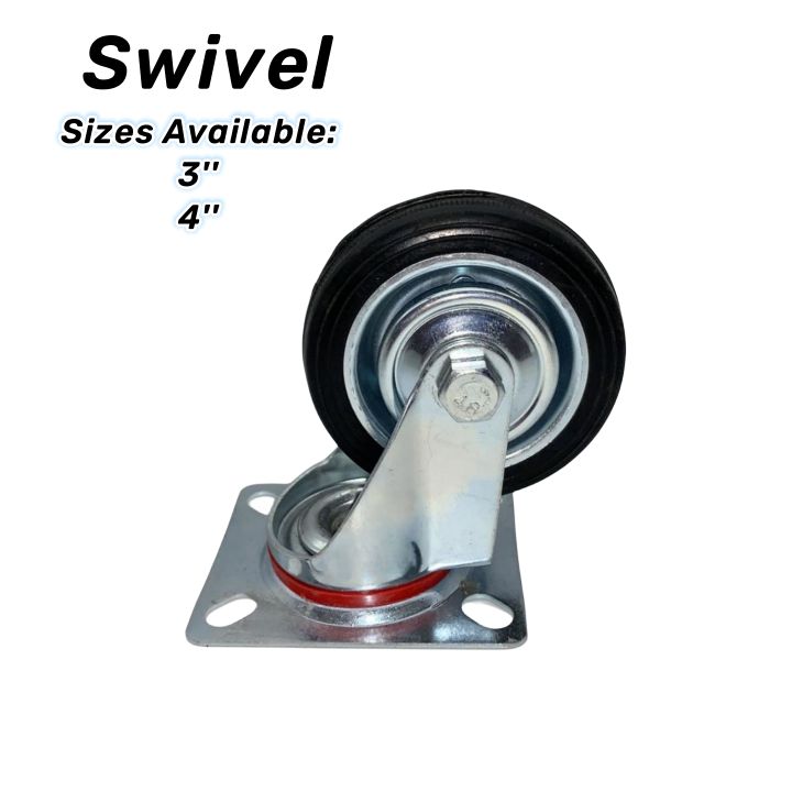 Trolley Rubber Caster Wheel trolley Wheel Fixed / Caster Wheel Swivel ...
