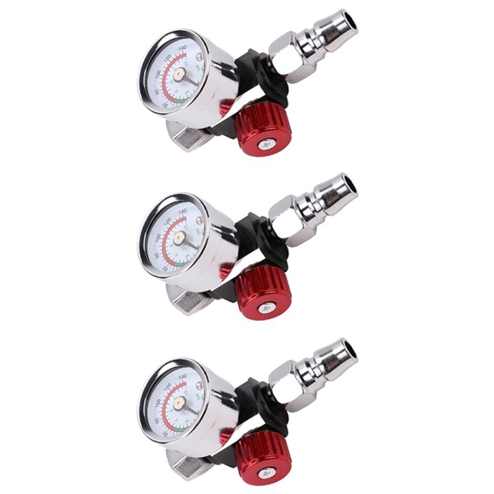 (WBRG) 3Pcs High Quality Paint Sprayer Air Regulator Pressure Gauge ...