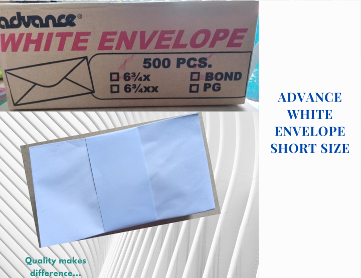 1 Box Advance Mailing White Envelope Short 500's | Lazada PH