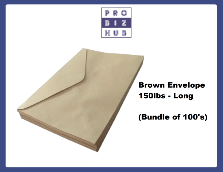 Brown Document Envelope 150 lbs. - Long (10" x 15") [Bundle of 100's ...
