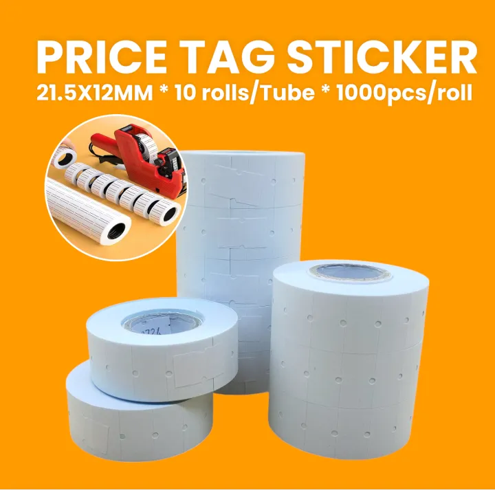 10000PCS Price Tag Sticker Tag Labeller Sticker - Sold Per Tube - 10 ...