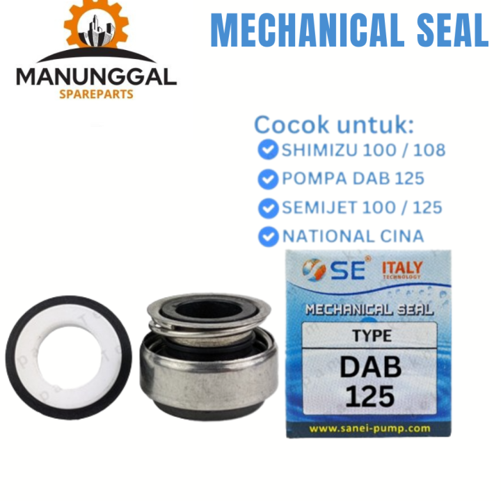 MECHANICAL SEAL DAB-125 SIL MEKANIK - SPAREPART POMPA AIR / Sil Seal Pompa Air Sanyo Shimizu ...