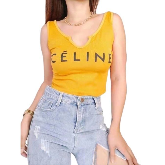 COD NEW Zara fashion women plain kintted ribbed crop top razor back ...