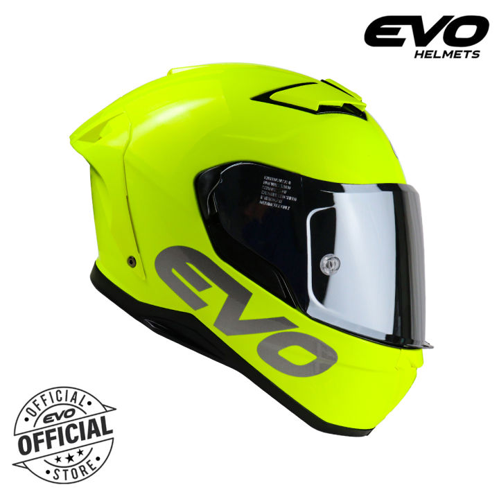 EVO XT-300 Plain Dual Visor Full Face Helmet with Free Clear Lens ...
