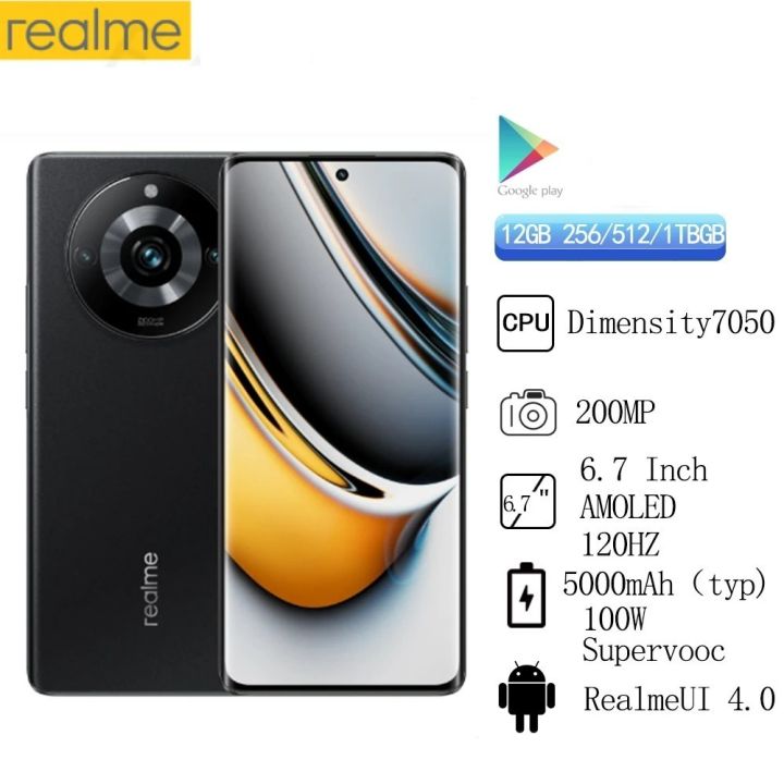 Global Rom Realme 11 Pro+ 5G Smartphone 11 Pro Plus MTK Dimensity 7050 200MP Camera 6.7 Inch ...