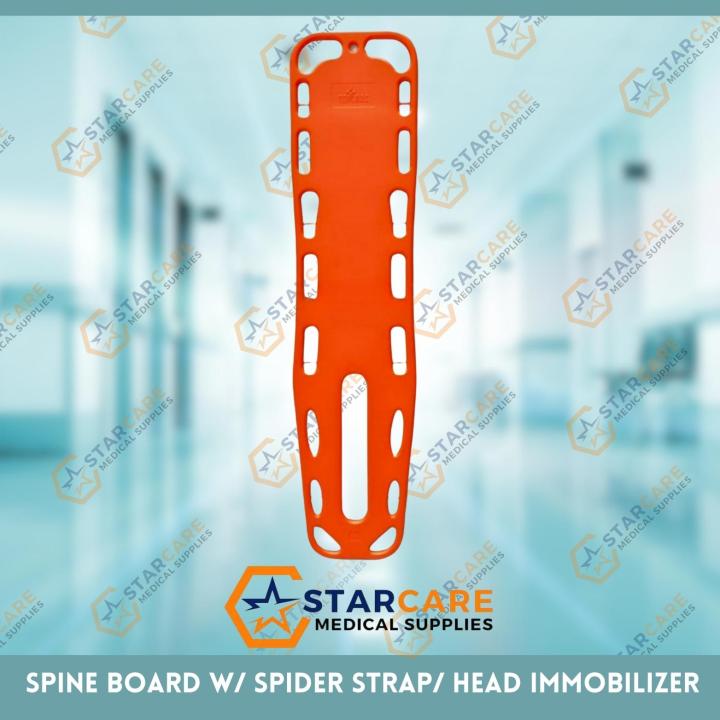 SPINE BOARD With Spider Strap And Head Immobilizer | Lazada PH