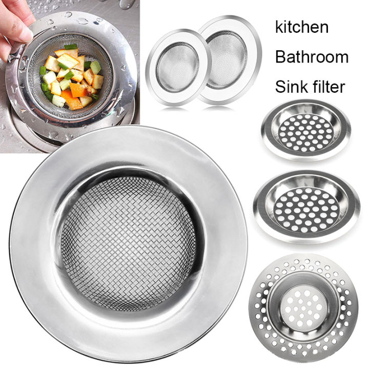 Kitchen Sink Strainer Stainless Steel Bathroom Sink Strainer Hair Anti ...