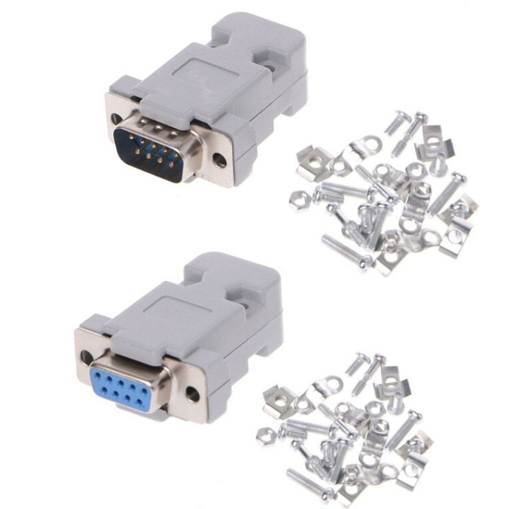 ชุดหัวประกอบ DB-9 DB9 RS232 Male Female Connector with socket D-Sub 9 ...