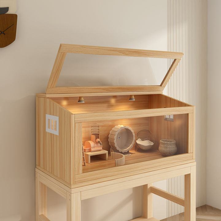 Golden bear hamster breeding box wooden hedgehog luxury villa hamster ...