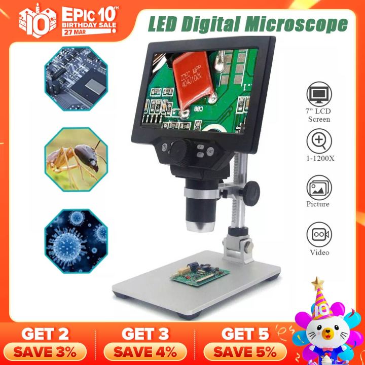 (3 Days Delivery) MUSTOOL G1200 12MP 7 inch LCD HD Desktop Digital ...