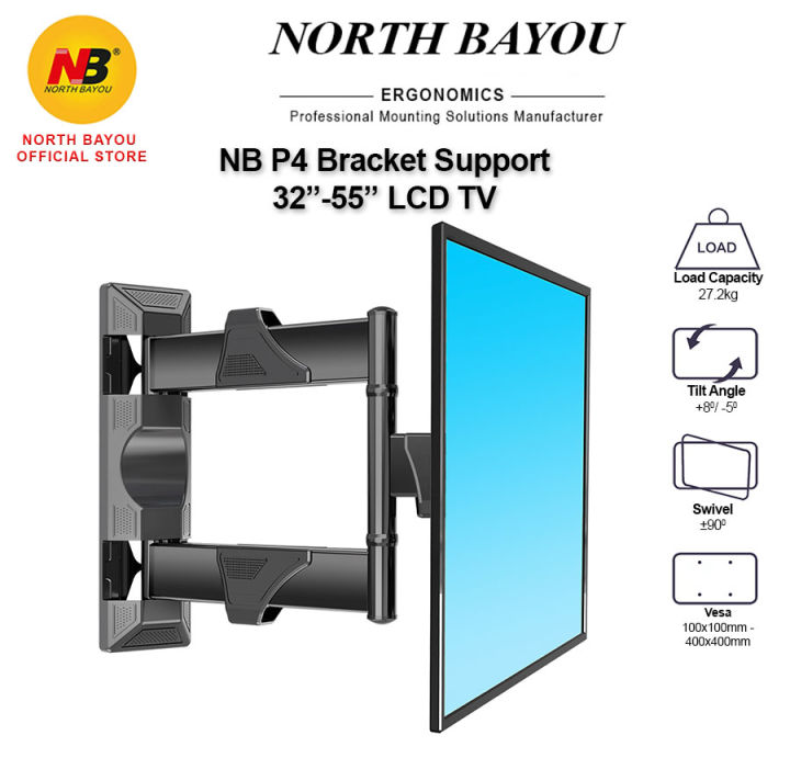 NB P4 CANTILEVER TV BRACKET SUITABLE FOR TV SIZE 32" - 55" | Lazada