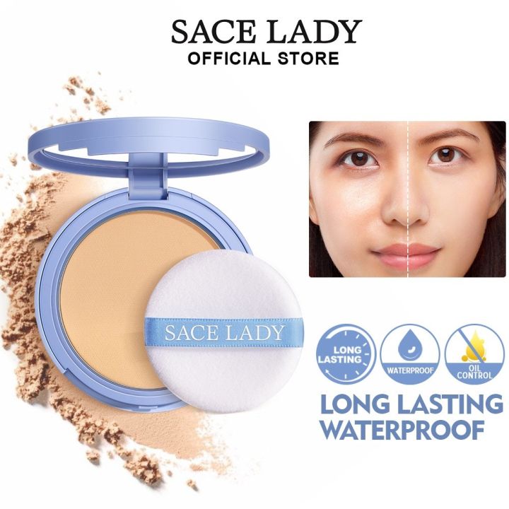 SACE LADY Pressed Powder Oil Control Makeup Matte Setting Powder Silky ...