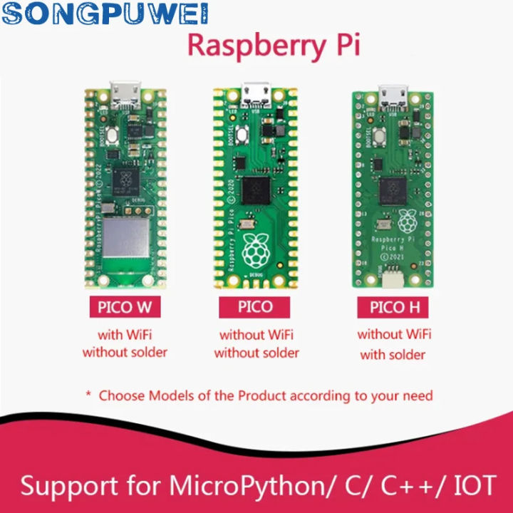 Raspberry Pi Pico W บอร์ดไมโครคอนลเลอร์ประสิทธิภาพสูงหรือ Raspberry Pi Pico หรือ Pico H พร้อมหัว ...