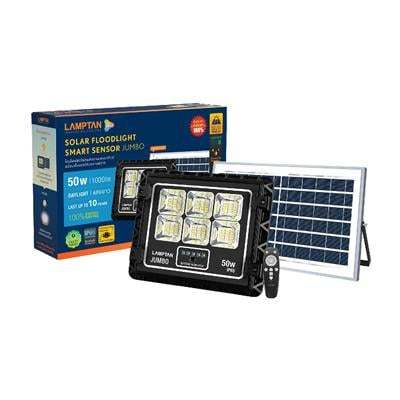 "ลดล้างสต๊อก"โคมฟลัดไลท์โซลาร์เซลล์ LED 50W DL LAMPTAN รุ่น JUMBO 50W ...