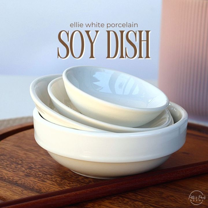 Ellie White Porcelain Soy Dish Plate | Lazada PH