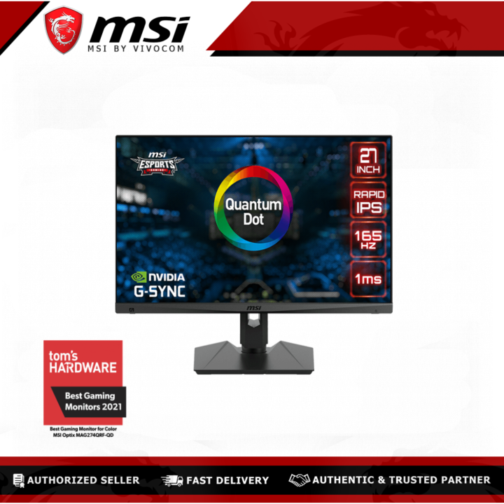 MSI Optix MAG274QRF-QD - 27" 2560 x 1440 (WQHD) 1ms Rapid IPS, G-sync ...