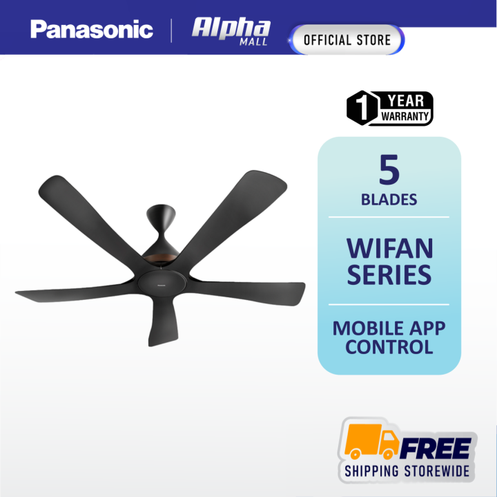 PANASONIC F-M15EC CEILING FAN WIFI 5 BLADE (60") F-M15ECVBKSH Mobile ...