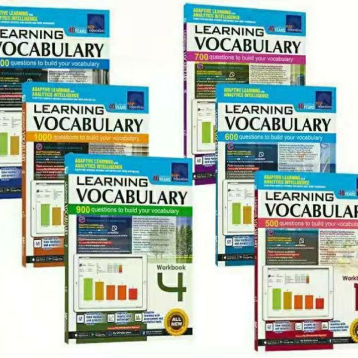 [6 Books/Set] Learning Vocabulary Grade 1-6 Singapore Vocabulary ...