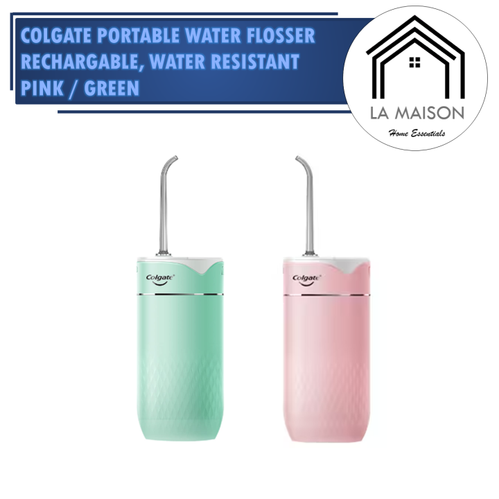 Colgate Portable Water Flosser Rechargeable, Water Resistant, Pink ...