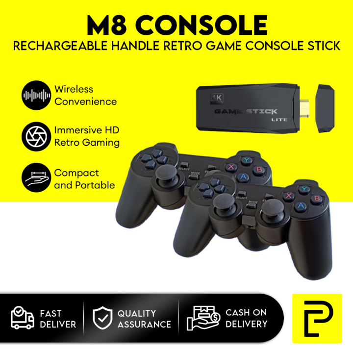 M8/M8 Plus 4K Wireless Retro Game Console M8 Retro Game Stick 2.4GHz ...