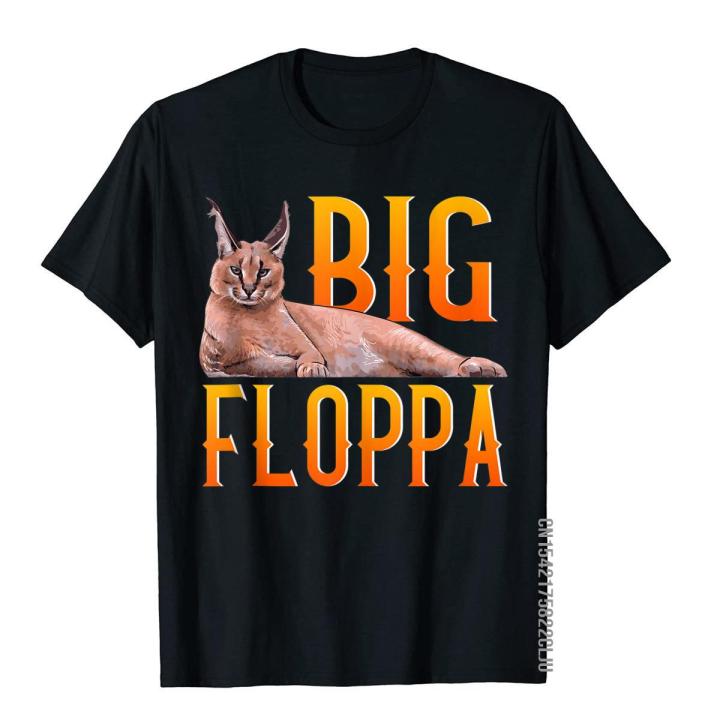 Big Floppa Meme Cute Caracal Cat Designer Men Tops Shirt Birthday Top T ...