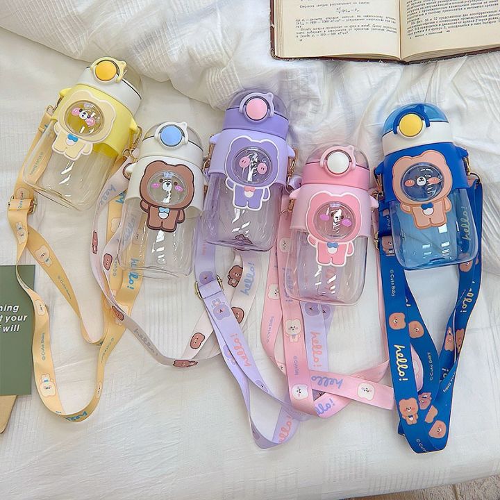 กระติกน้ำ ขวดน้ำดื่ม 430ml ขวด น้ำ สำห รับ เด็ก ขวดน้ำลายการ์ตูน กระติกน้ำ แข็งแรง ทนทาน แถม ...