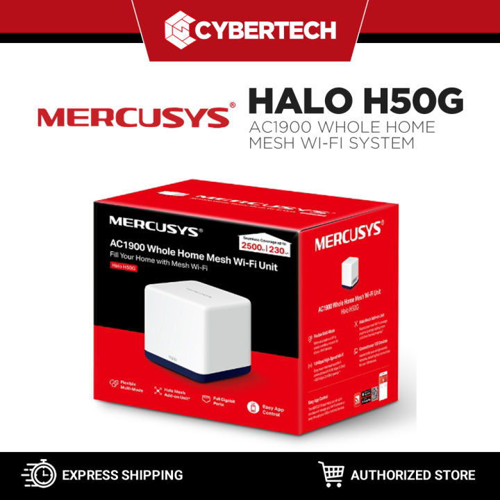 Mercusys Halo H50G AC1900 Whole Home Mesh Wi-Fi System | Lazada PH