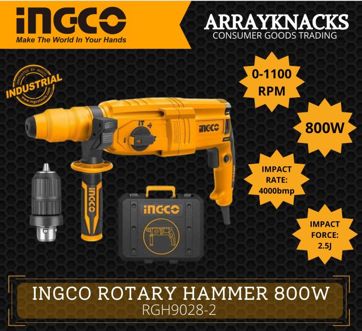 INGCO Rotary Hammer 800W (RGH9028-2) | POWER TOOLS | Lazada PH