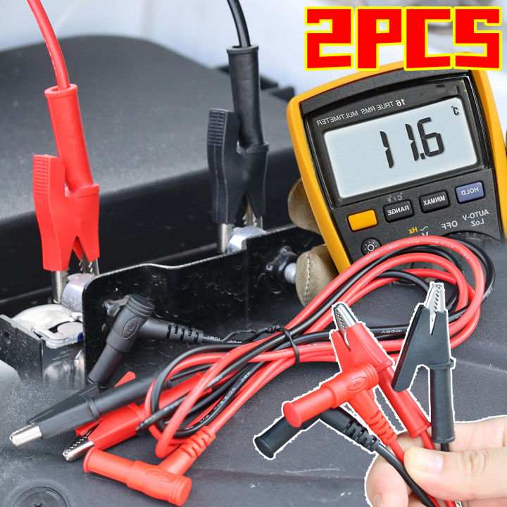 4mm Crocodile Clip Alligator Clip to Banana Plug Test Cable Lead ...