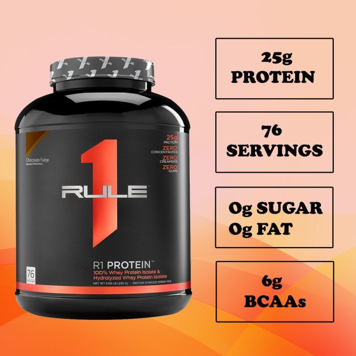 Rule 1 R1 Protein 100% Whey Hydrolyze Isolate 5lbs - Whey Protein ...