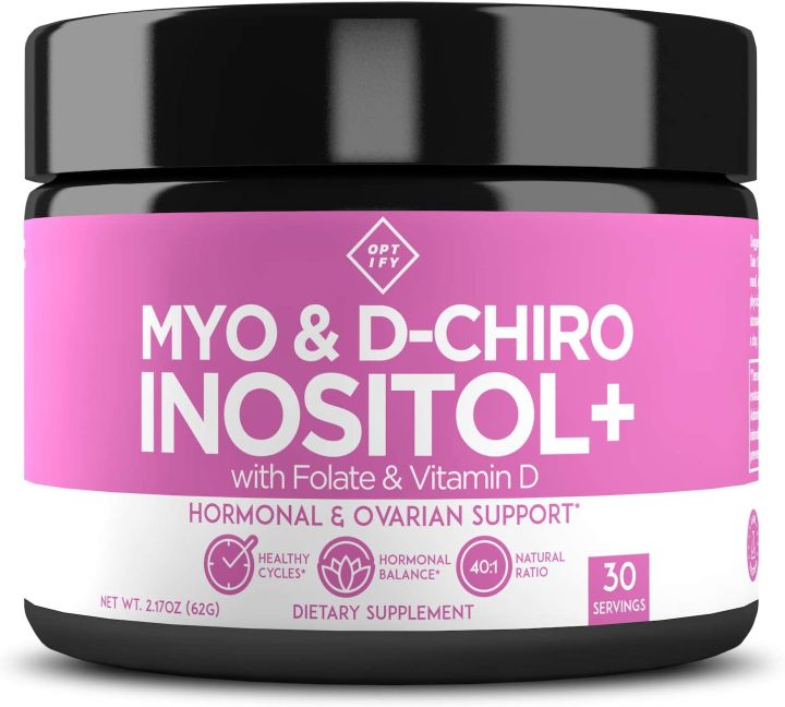 Premium Inositol Supplement - Myo-Inositol and D-Chiro Inositol Powder Plus Folate and Vitamin D ...
