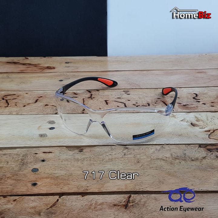 Action Eyewear รุ่น 717 Clear ,แว่นใส2020,แว่นตานิรภัย, แว่นตากันUV ...