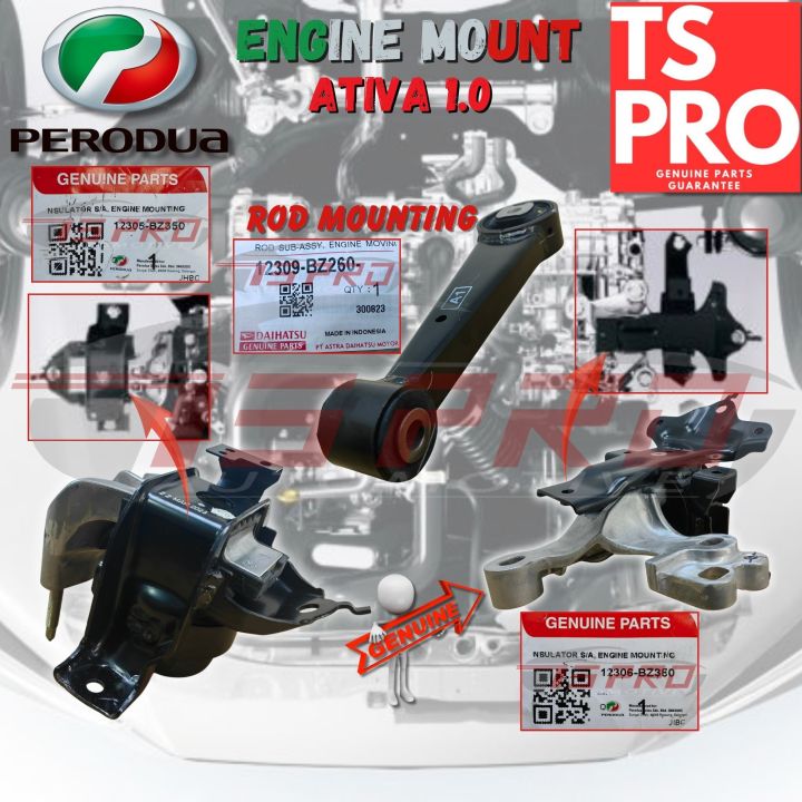 Perodua Ativa 1.0 Genuine Engine Mounting Pemasangan Enjin Left 12306 ...