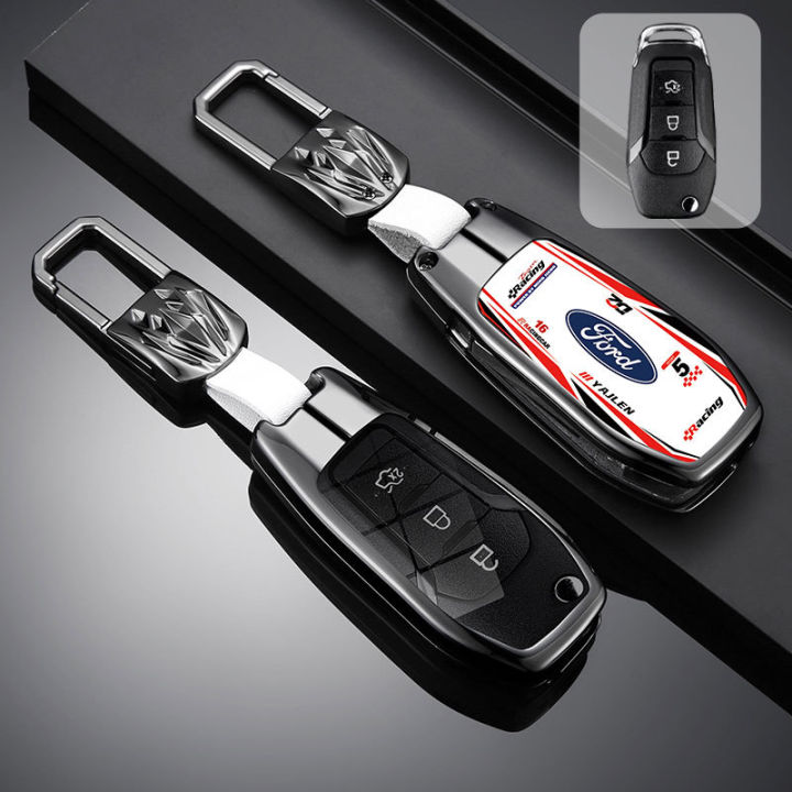 เคสกันกระแทกป้องกันเคสกุญแจรถยนต์แฟชั่นสำหรับ Ford Fusion Fiesta ...