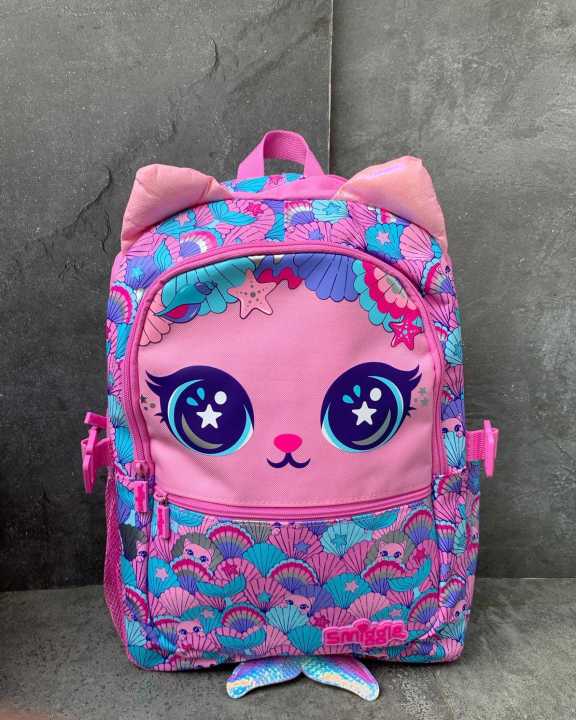 SMIGGLE ATTACH CLASSIC BACKPACK HI THERE CAT PINK - TAS RANSEL SMIGGLE ...