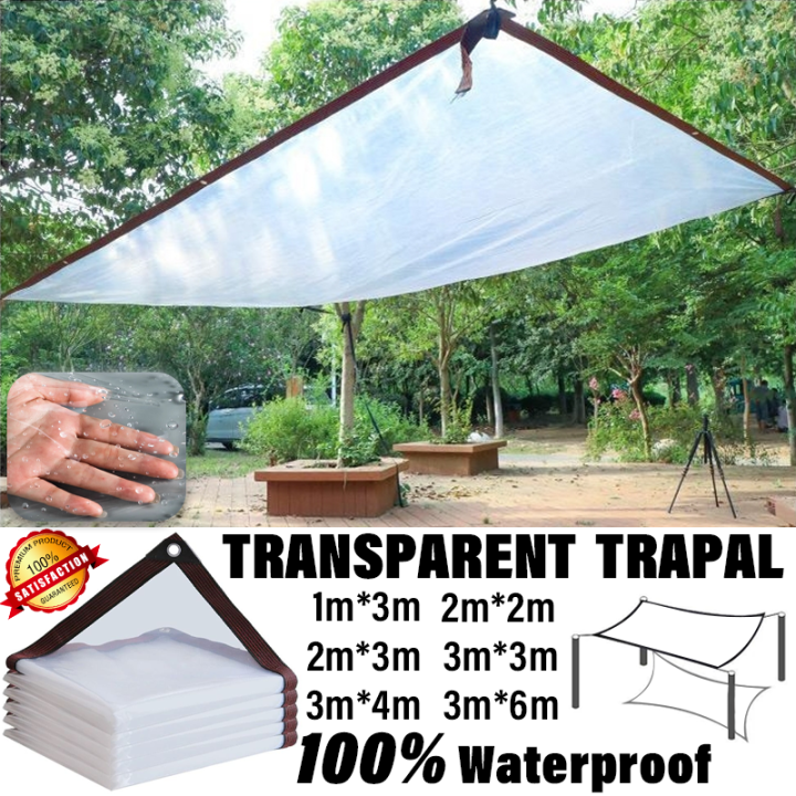 Transparent Trapal Waterproof Tarpaulin with Eyelets clear Tolda Lona ...
