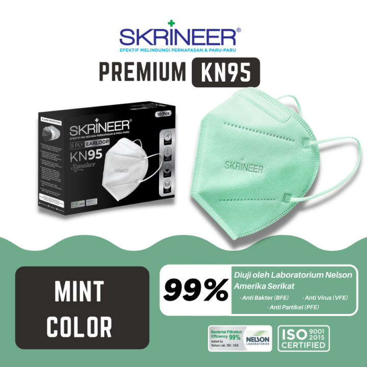 SKRINEER KN95 MINT SIGNATURE 5 PLY 10'S (MINT) | Lazada Indonesia