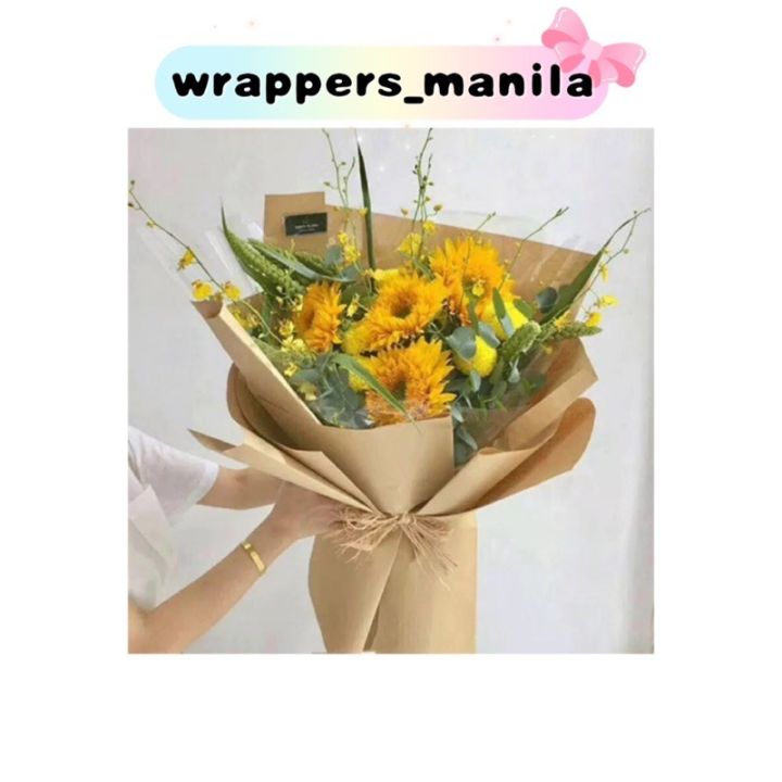 Kraft Paper Wrapper Bouquet Wrapping Materials (NOT Waterproof) | Lazada PH